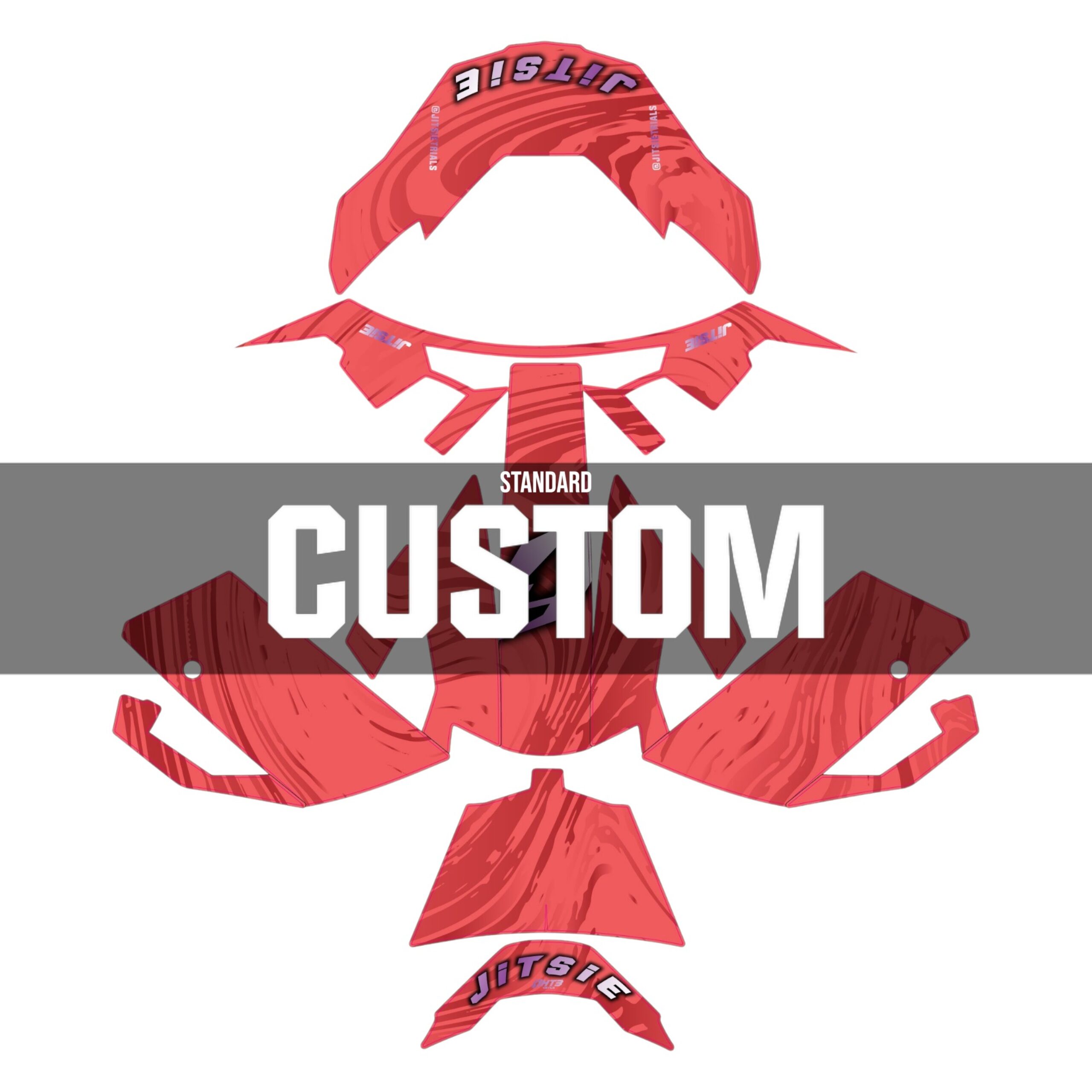 Jitsie Custom HT3 Helmet Sticker Wrap Krylo - Jitsie