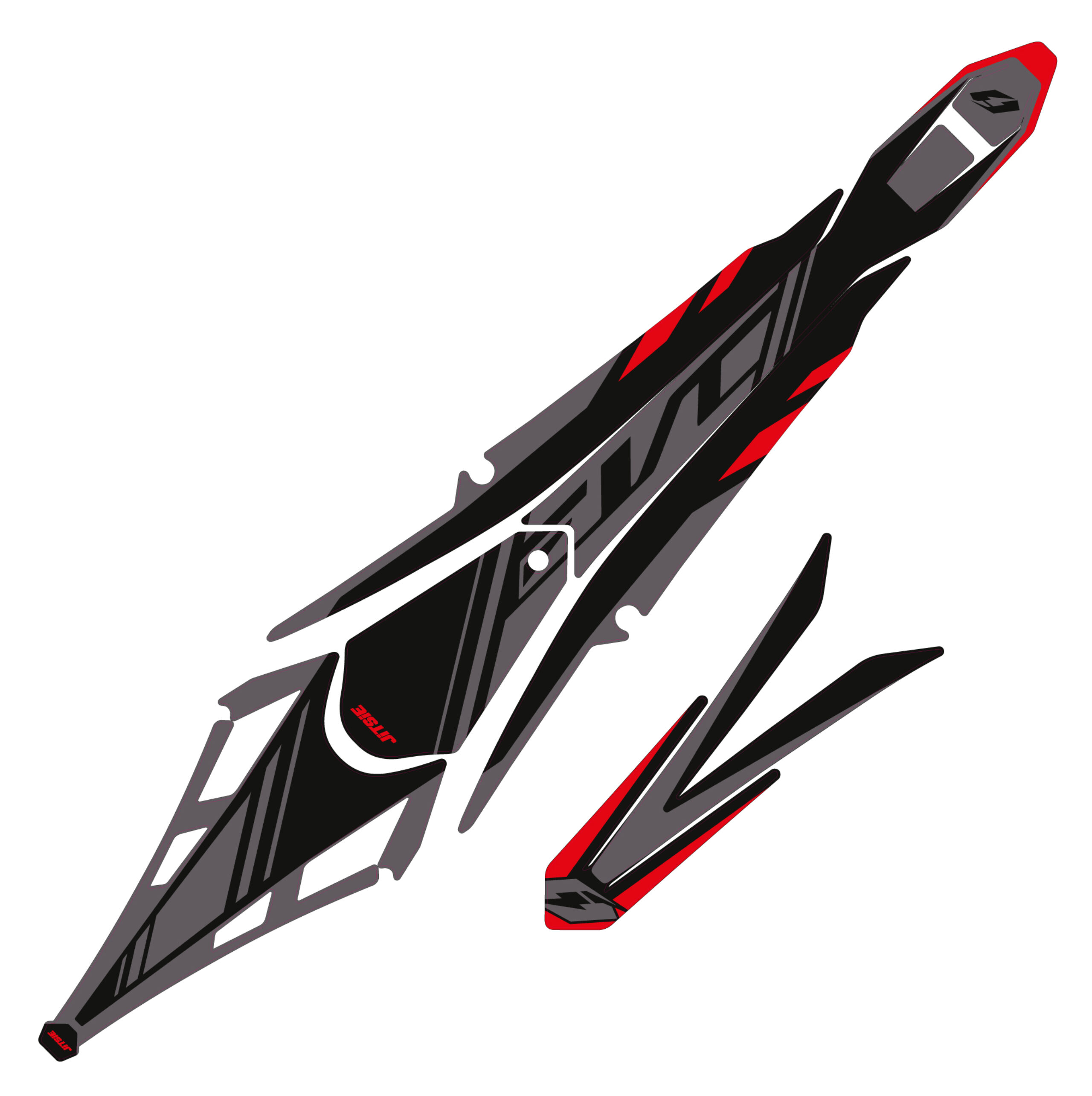 Jitsie Front/Rear Mudguard Sticker Stealth Beta Evo 20-25 - Jitsie