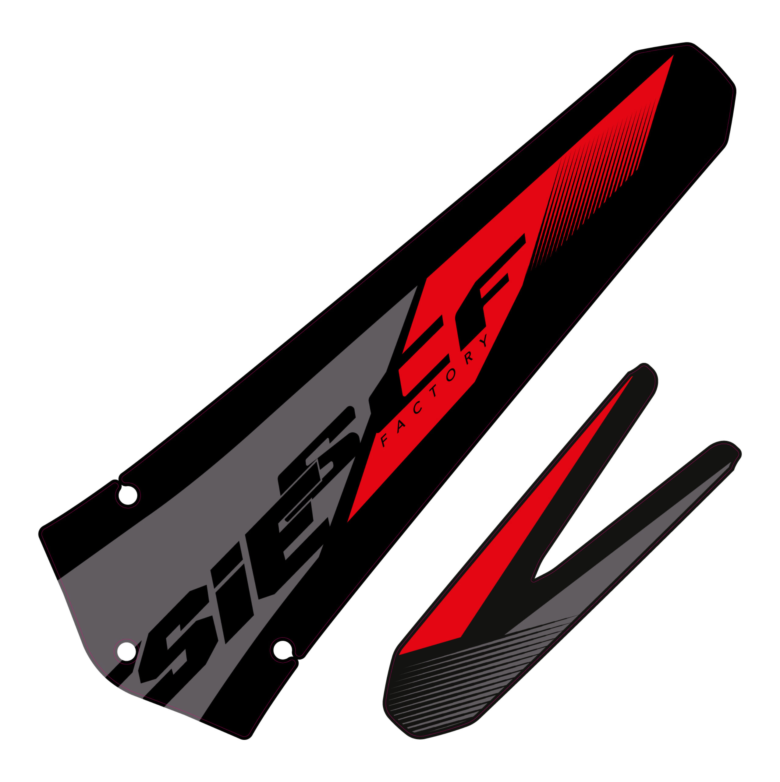 Jitsie Front/Rear Mudguard Sticker Stealth Scorpa SC-F 23-25 - Jitsie