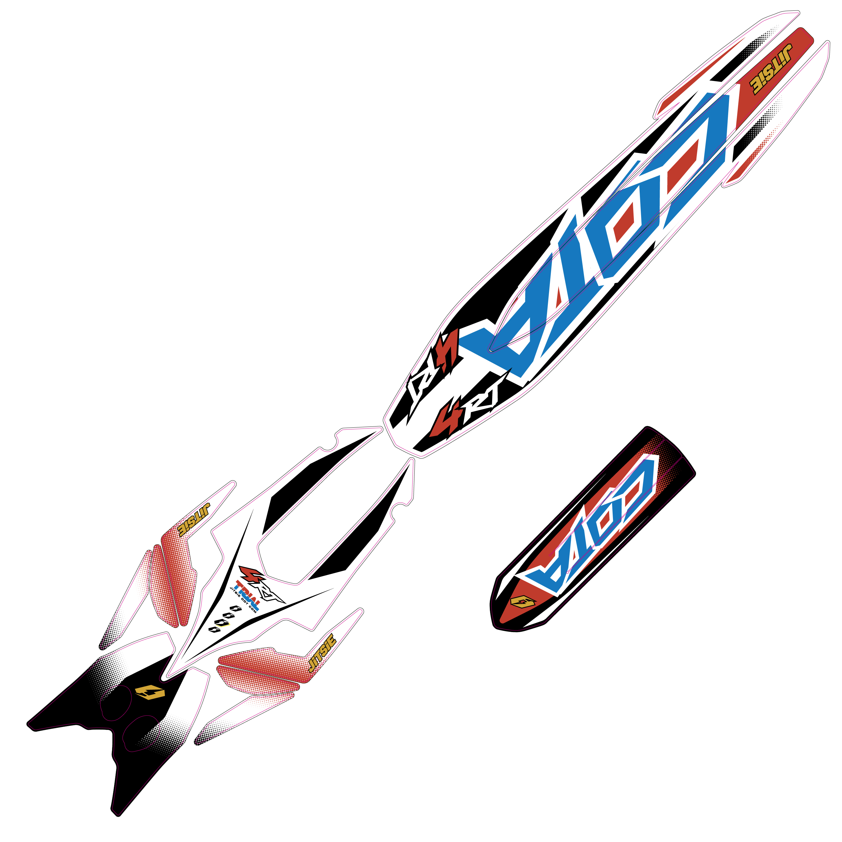 Front/Rear Mudguard Sticker Retro Montesa 4RT 20-26 - Jitsie