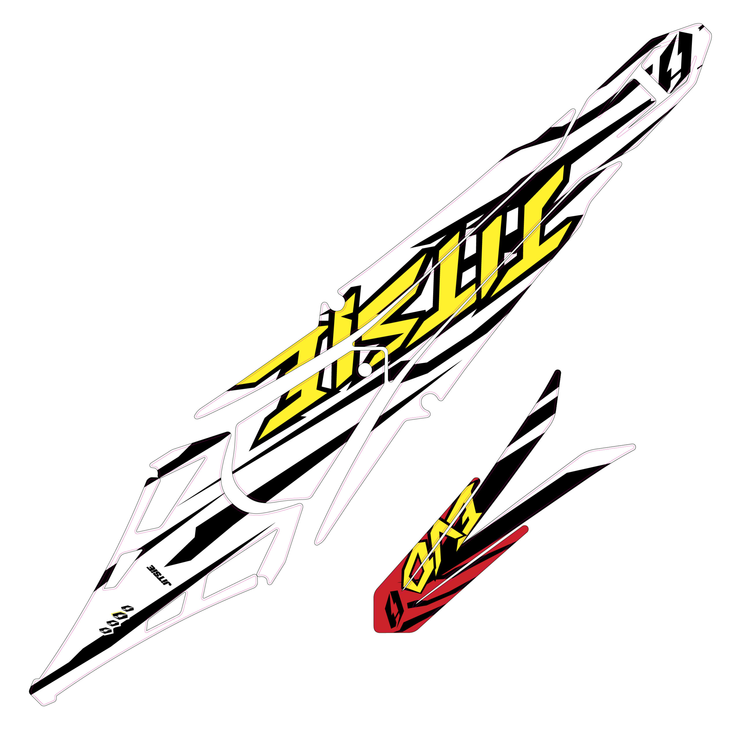 Front/Rear Mudguard Sticker Retro Beta Evo 20-25 - Jitsie